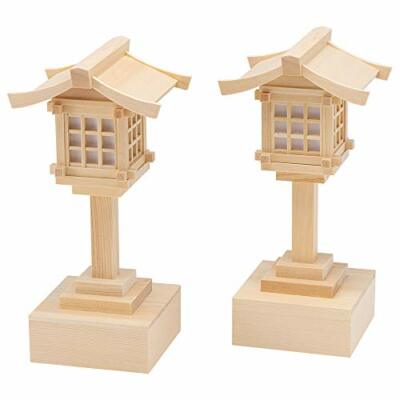 Japanese Kamidana Remote control type 春日灯篭 Kasuga lantern pair H7in ...