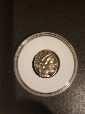 440-404 BC Ancient Greek Coin Athena and Owl - Silver Plated ...