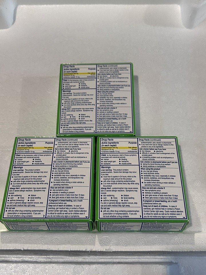 3) Midol Complete Caffeine Free Menstrual Pain Relief Caplets, 24 ct BB ...