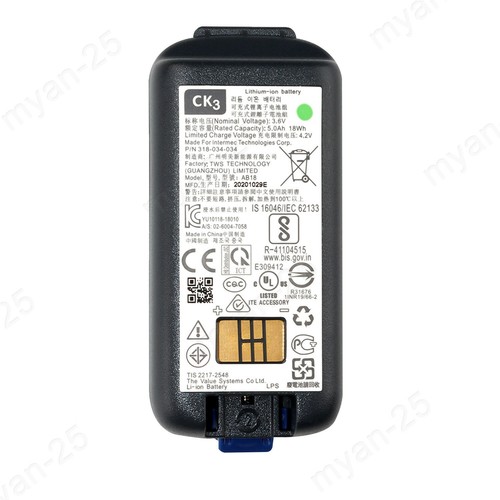 New CK3 Battery for Intermec CK3 CK3R CK3RAA4S000W4100 EA31 Mobile ...