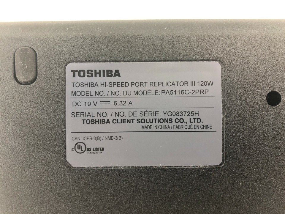 Toshiba Hi Speed Port Replicator III PA5116C-2PRP Docking Station | eBay UK
