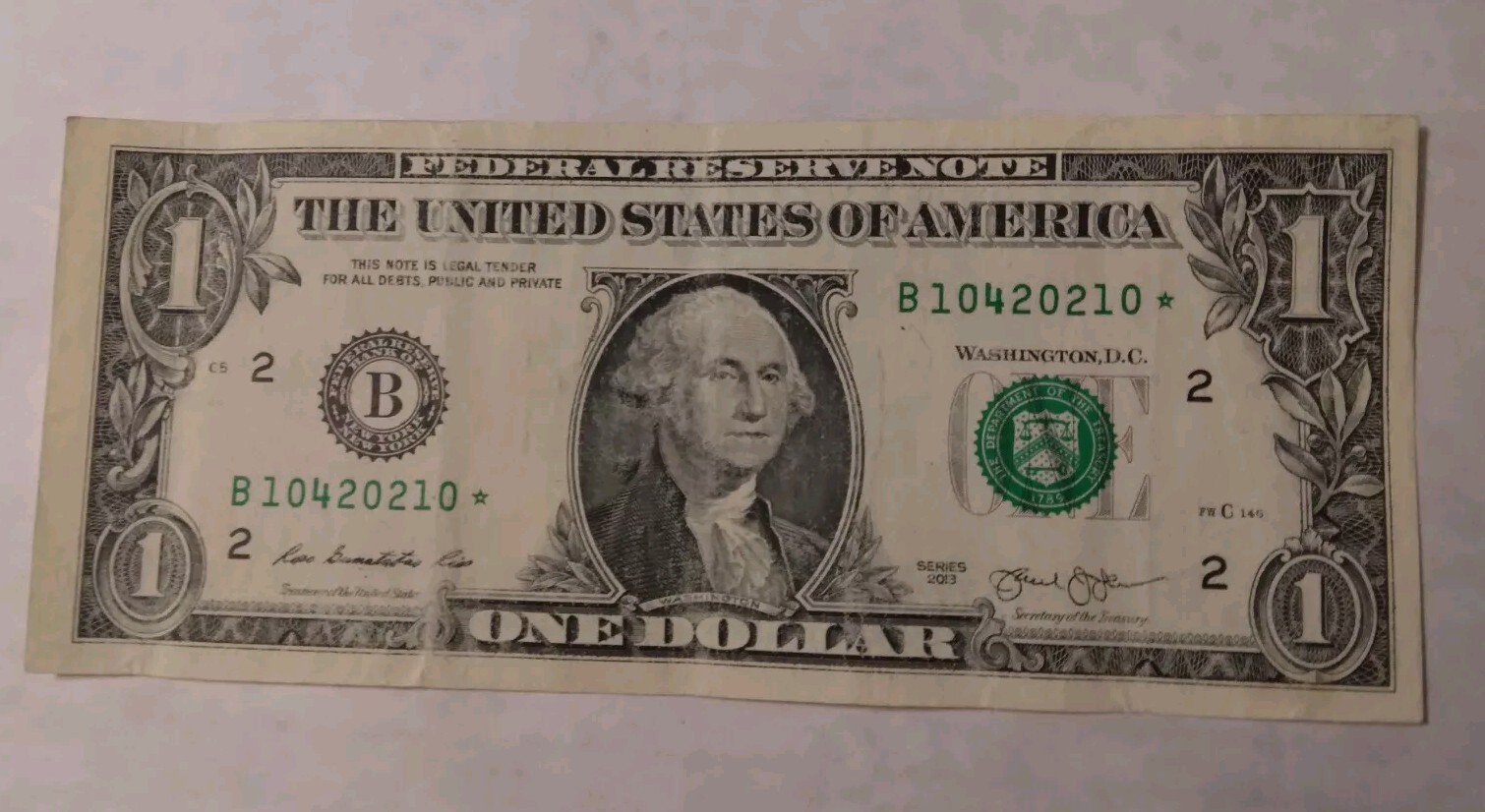 RARE US STAR NOTE $1 Dollar Bill Birthday Anniversary Jan. 4 or Oct. 4 ...
