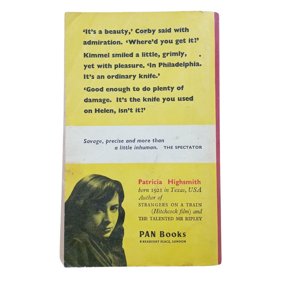 The Blunderer Paperback by Patricia Highsmith Pan Books G153 1958 ...