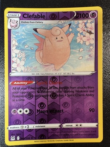 Clefable 063/196 Reverse Holo Rare SWSH11: Lost Origin NM | eBay