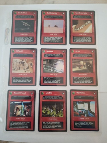 Star Wars Decipher Game Card Lot Of 9 Utinni Effect Cards | eBay