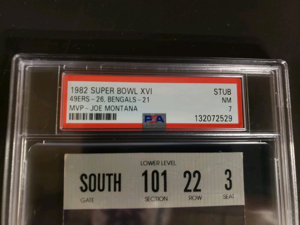 1982 SUPER BOWL XVI TICKET STUB 49ERS BENGALS MVP-JOE MONTANA PSA 7 | eBay