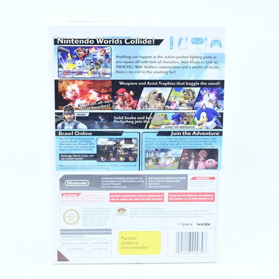 Super Smash Bros. Brawl - Nintendo Wii Game + Manual - PAL - MINT DISC ...