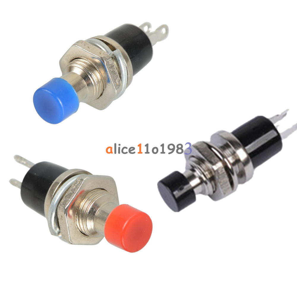 Momentary Switch Normally Open 10PCS 220V PBS-110 ON / OFF Push Button ...