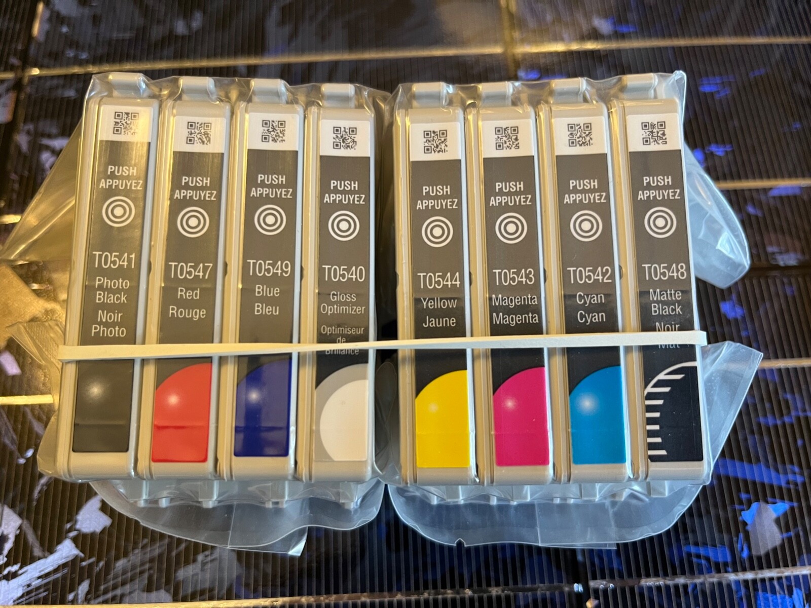 Epson printer ink complete set of 8 T0540, T0541, 2, 3, 4, 7, 8, T0549 ...