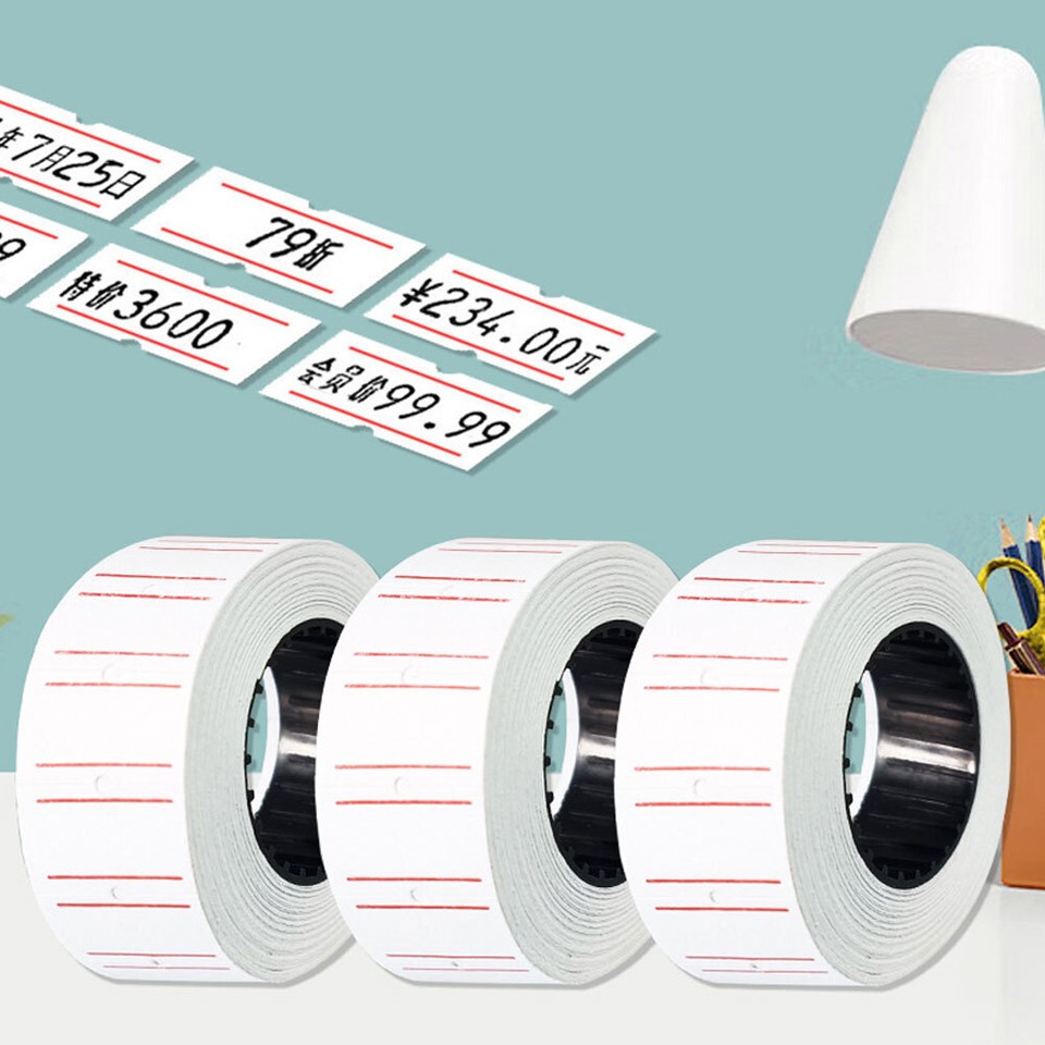 1 Roll White Self Adhesive Price Label Tag Sticker Mark Tag Office ...