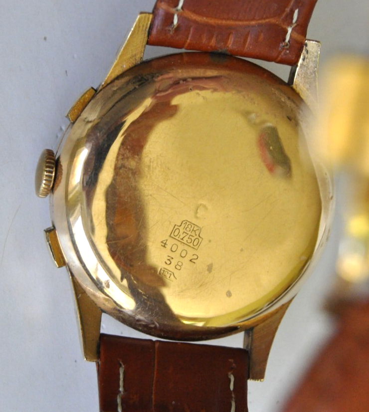 Exactus Chronographe 18K rose gold men's 1950's watch NEW PHOTOS ADDED ...