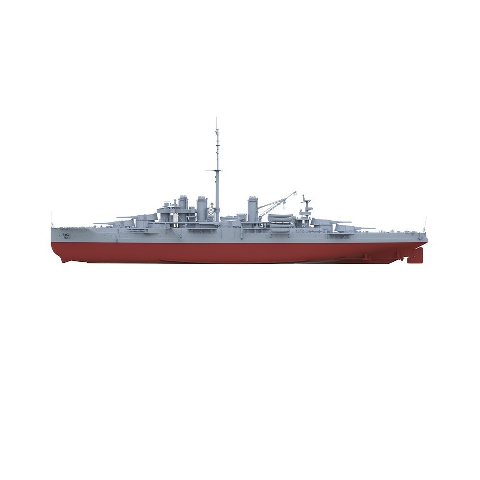 SSMODEL 1/1000 582S Kit French Navy Battleship Courbet 1920 Full Hull ...