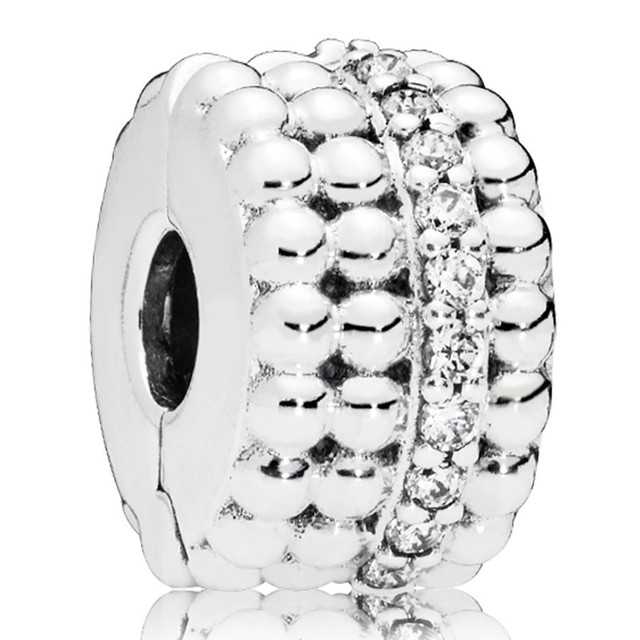 Beaded Silver PANDORA Clip 797520CZ | Acquisti Online su eBay