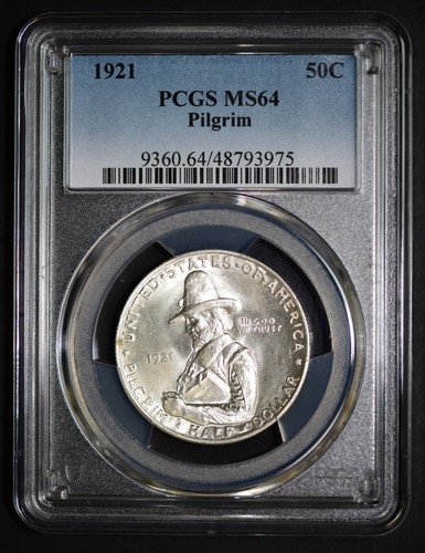 1921 Pilgrim Tercentenary Commemorate PCGS MS64 Silver Half Dollar 30 ...