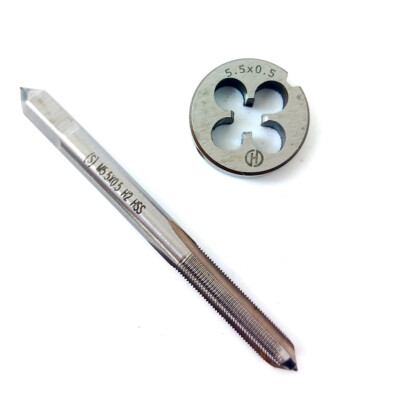 HSS M5.5 x 0.5mm Tap & M5.5 x 0.5mm Die Metric Thread Right Hand | eBay