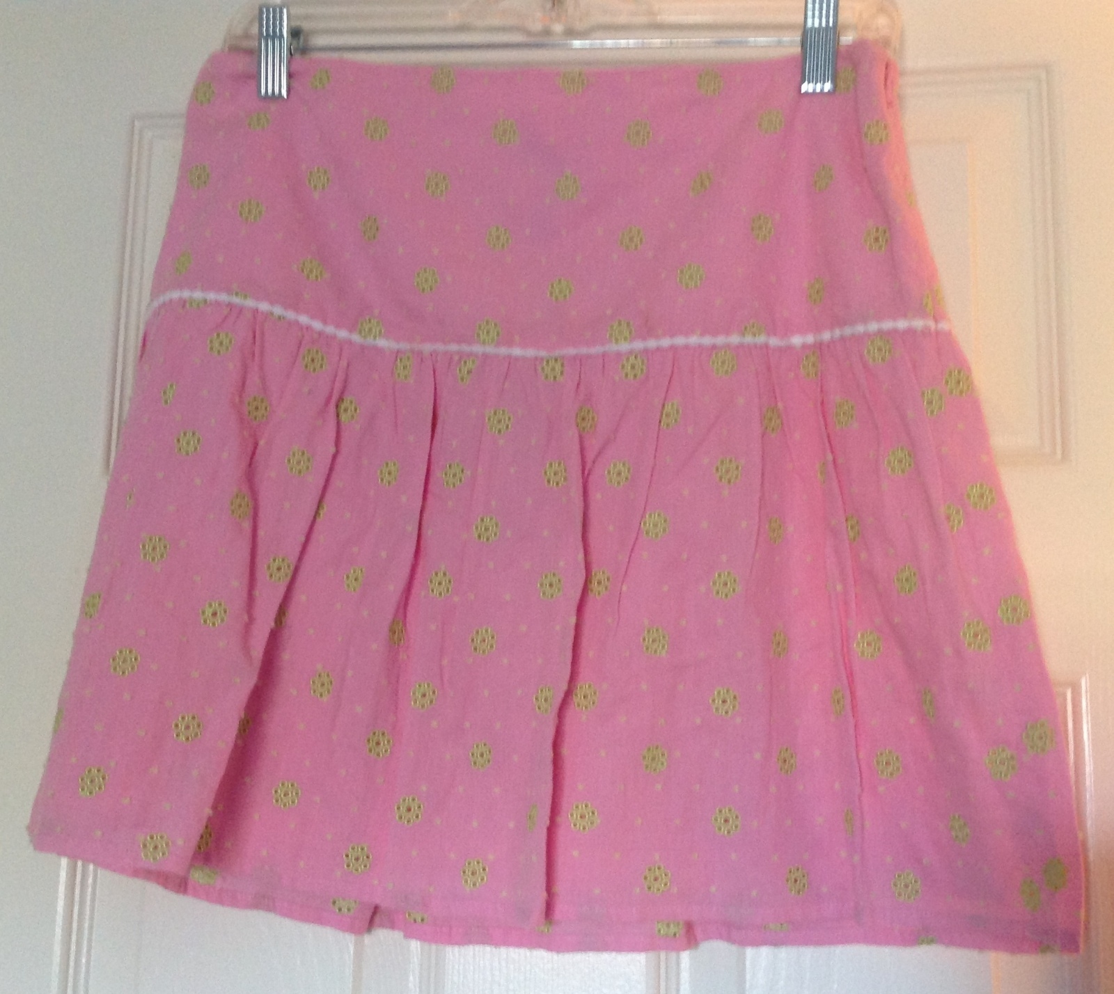 NWT, Lilly Pulitzer skirt, shell pink ditty dotty Swiss dot eye, size 2 ...