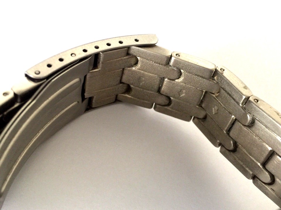 ADOLFO AF1176 138 PC33 TWP TONE DAY DATE DARK BLUE DIAL MENS WATCH RUNS ...