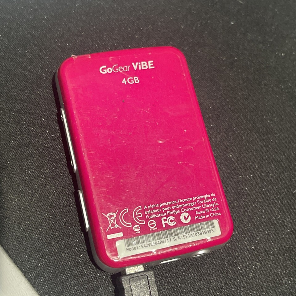 Philips GoGear ViBE 4 GB Pink Digital Media Player MP3/Video Works ...