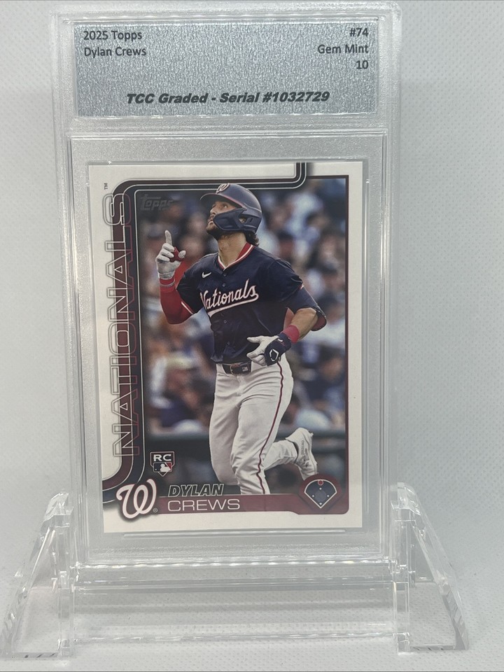 2025 Topps Dylan Crews Rookie TCC Graded Gem Mint 10 | eBay