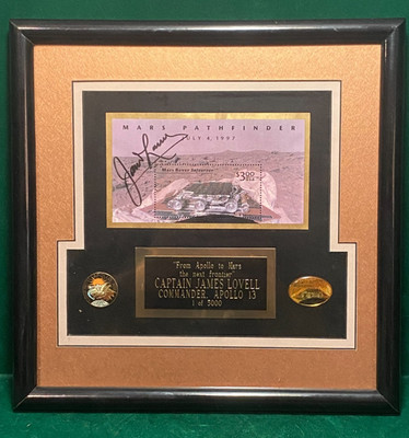 NASA CAPTAIN JAMES LOVELL AUTOGRAPH COMMANDER APOLLO 13 SIGNED USPS $3 ...