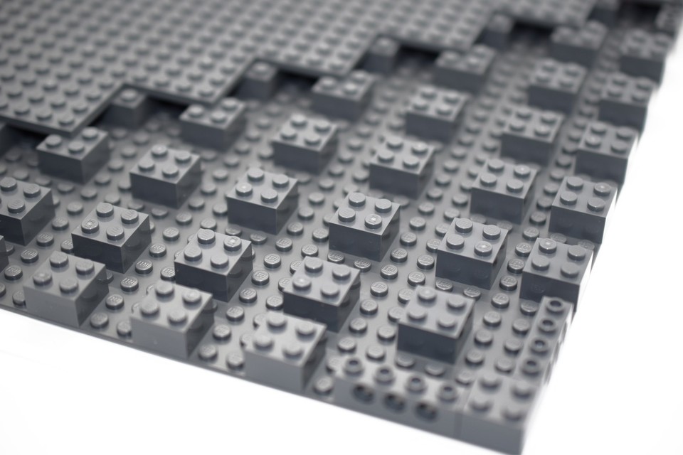 New LEGO 32x32 MILS Plate (Dark Stone Grey) baseplate Modular Building ...
