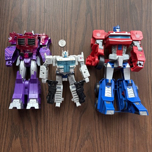 Transformers 3 Action Figure Lot Optimus Prime Ultra Magnus Shockwave ...