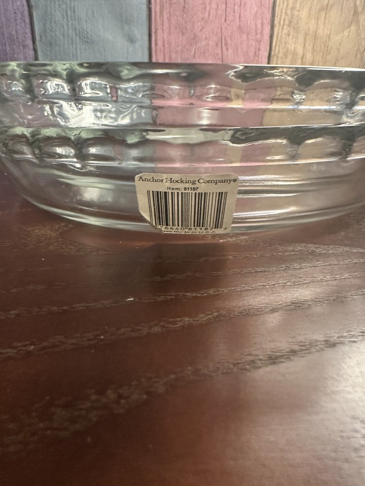 Anchor Hocking 9-inch 1-Quart Clear Glass Pie Plate Dish Bakeware set ...