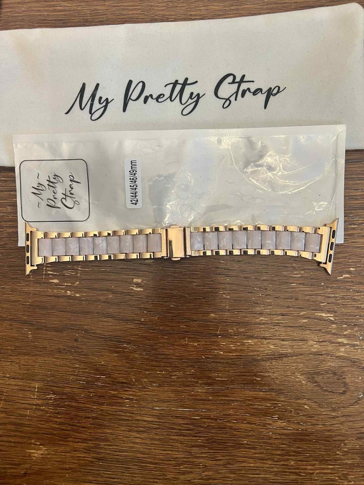 My Pretty Strap Apple Watch Band Rose Gold Resin Link Bracelet 42/44/45/49mm New | eBay