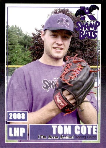 2008 Keene Swamp Bats Team Issue #8 Tom Cote Franklin Pierce Swanzey NH ...