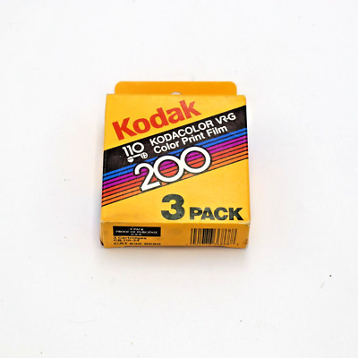 Kodak 110 Kodacolor VR-G Color Print Film 200 iso 3 Pack Expired 10/ ...