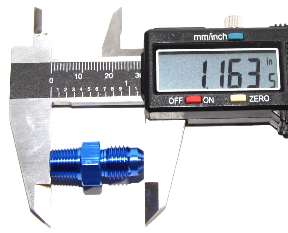 4AN AN-4 TO 1/8" NPT Male Thread Aluminum Anodized Fitting Adapter BLUE ...