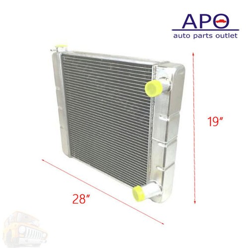 New 28" x19" x3" Universal Racing Welded Radiator Chevy GM 2 Row Double ...