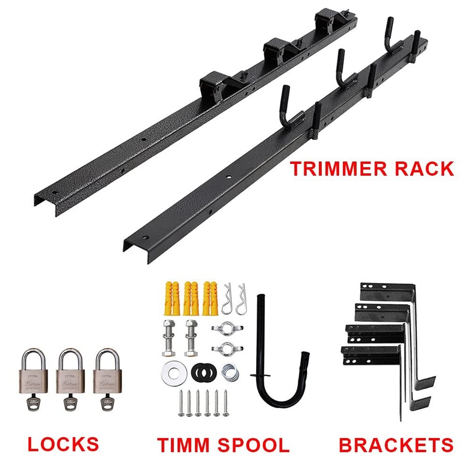 3 Place Trimmer Rack Trim line Holder for Enclosed Open Trailers Racks ...