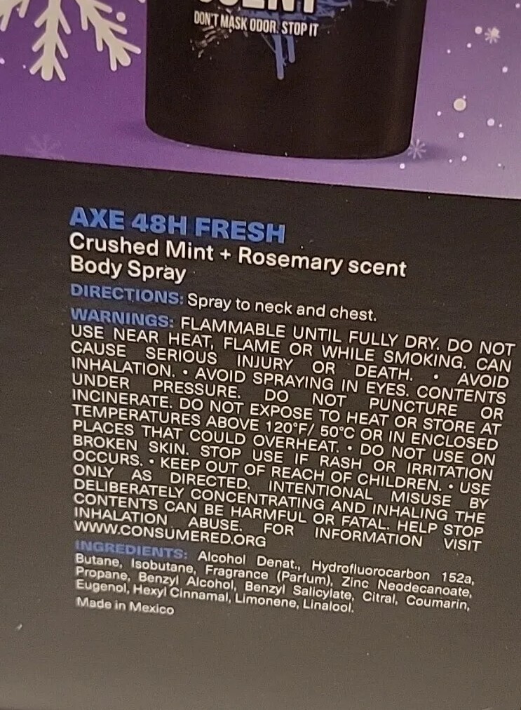 AXE Fresh Body Care Three Piece Gift Set • Phoenix. Mint+Rosemary. | eBay
