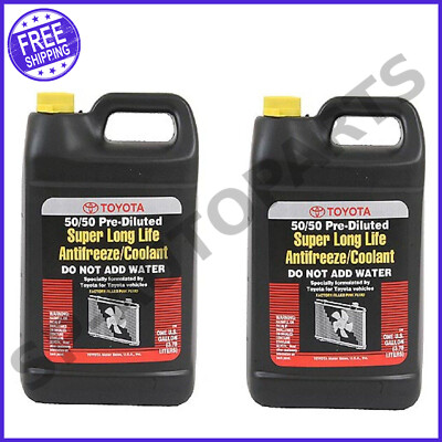 2 Gallons Super Long Life 50/50 Pink Antifreeze Coolant for Toyota ...