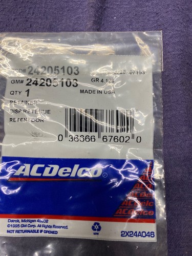 95-22 Gm Oil Cooler End Fitting Retainer ACDelco GM Original Equipment ...