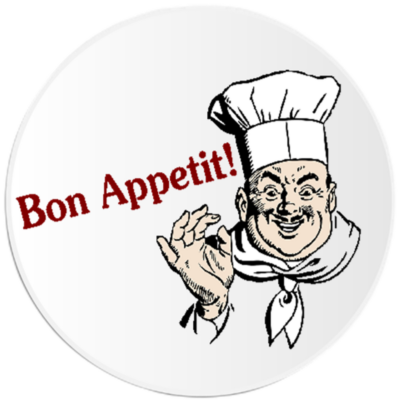 Bon Appetit - 25 Pack Circle Stickers 3 Inch - Italian Italy Chef Cook ...
