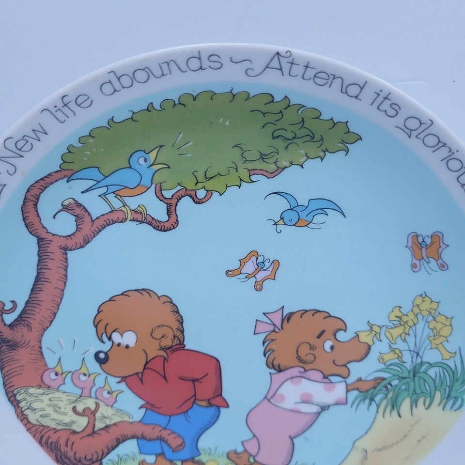 The Berenstain Bears April Decorative Collector Plate 1983 Spring Scene ...