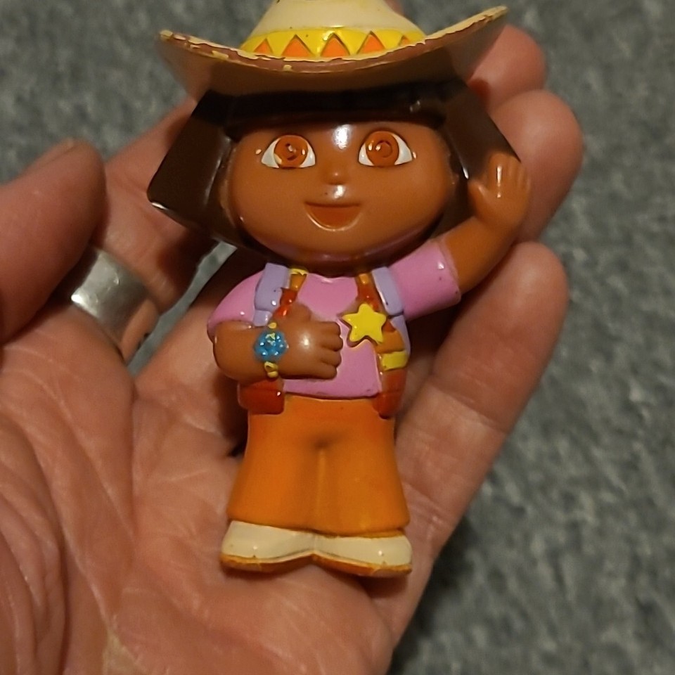 Dora The Explorer In A Cowboy Hat PVC Figure, 3" Tall, 2003 Mattel | eBay