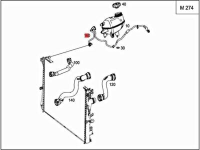 Genuine MERCEDES A205 C205 S205 W205 C-CLASS W205 Vent line 2055010725 ...