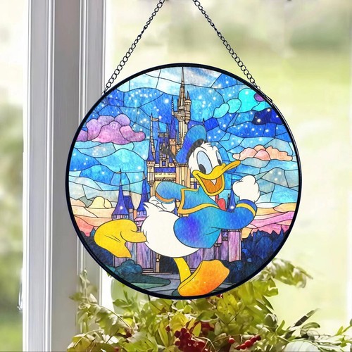 Donald Duck Stained Glass Suncatcher Window Hanging Decor | eBay