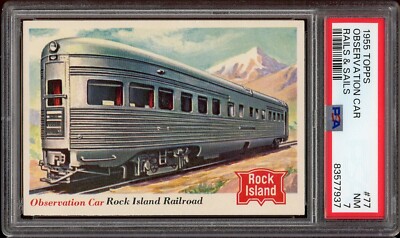 1955 Topps Rails & Sails #77 Observation Car Rails & Sails PSA 7 | eBay