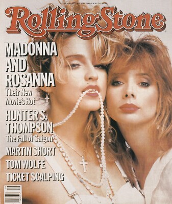 Madonna & Rosanna Arquette, Rolling Stone Cover, 1985 Mini Poster/Book ...