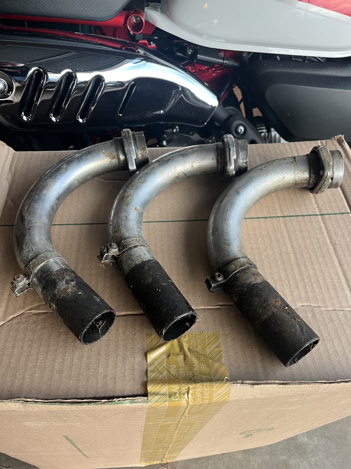 Kawasaki H2 Exhaust Pipe Down Pipes Set 1974 H2B 1975 H2C H2 750 Triple ...