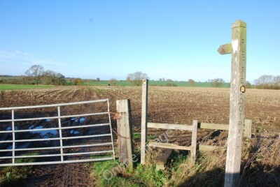 Photo 6x4 Stile and Footpath to Worston Hall Great Bridgeford In the ...
