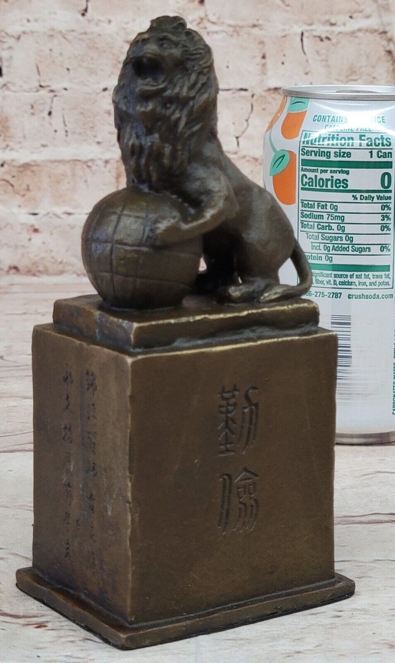 Cinese Regius Palace 100% Puro Bronzo Cloisonné Foo Fu Dog Leone ...