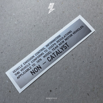 VEHICLE EMISSIONS, NON-CATALYST DECAL, BMW 2002 sticker resto repro | eBay