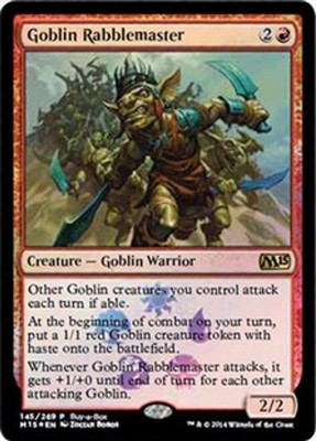 4 x FOIL Goblin Rabblemaster MTG Buy-A-Box Promo NM Red | eBay