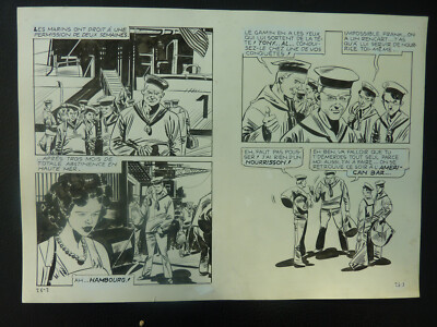 JANNI CECCHETTO Elvifrance Escale bordélique planches originales 2-3(E3 ...