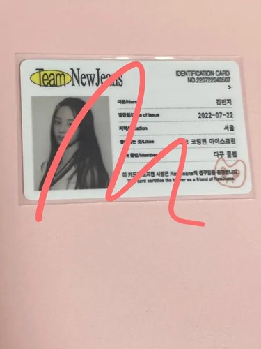 NEW JINS MINJI ID CARD | eBay